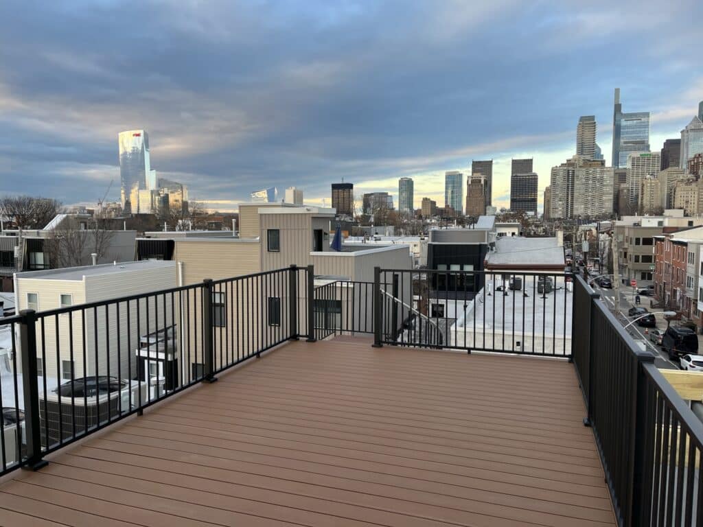 Custom Rooftop Deck with Aluminum Railing in Philadelphia, PA (19146 ...